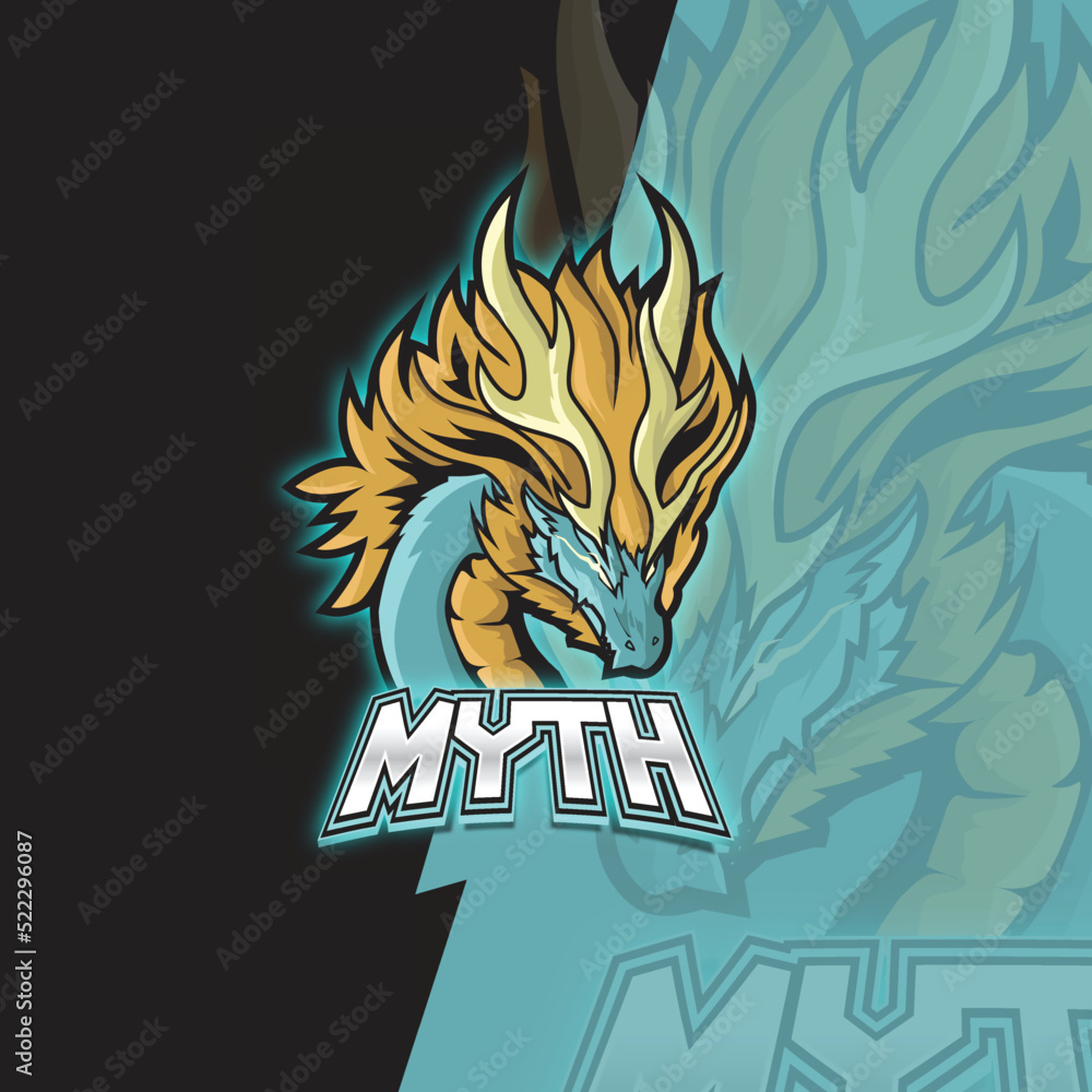 Dragon myth esports logo Stock Vector | Adobe Stock
