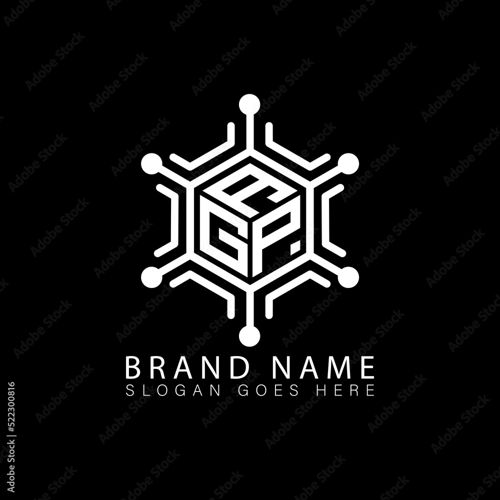 AGP letter logo design on black background. AGP creative technology ...