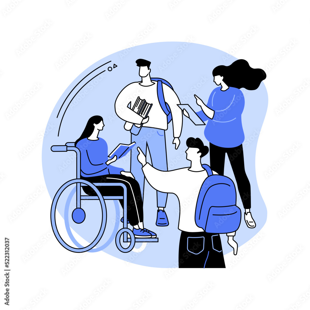 Inclusive environment isolated cartoon vector illustrations. Stock ...