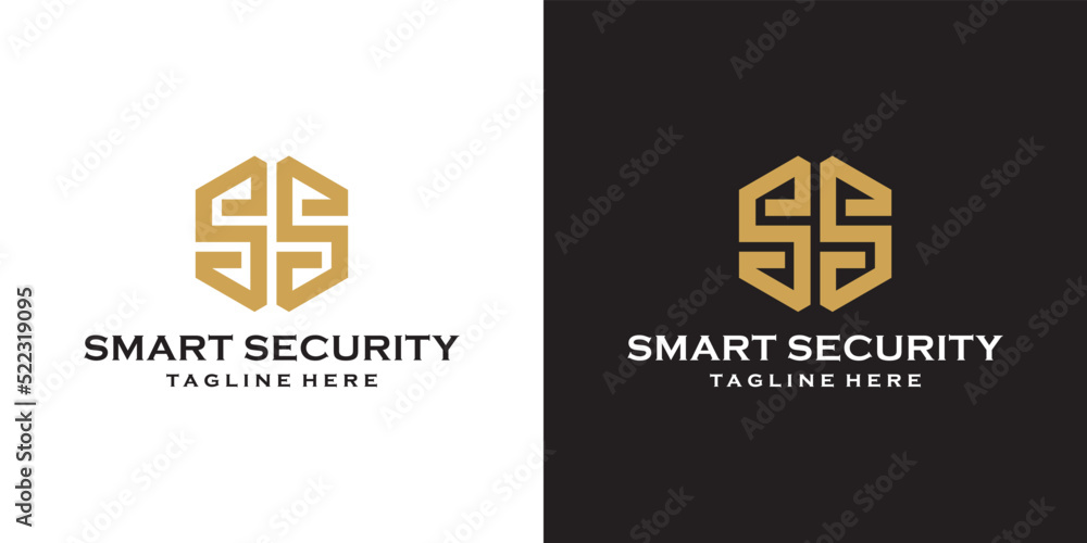 Smart Security Logo. Letter S + S Stock Vector | Adobe Stock