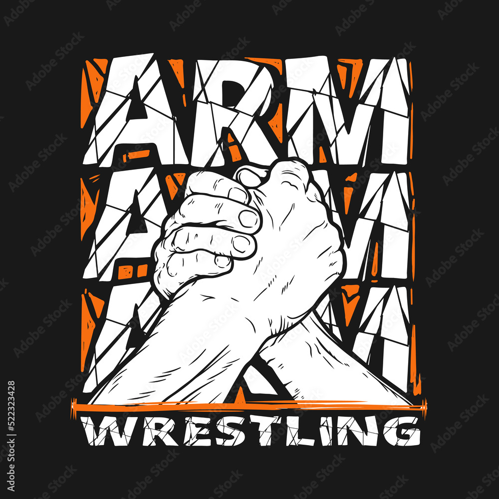 Illustration of competition on arm wrestling vector illustration on ...