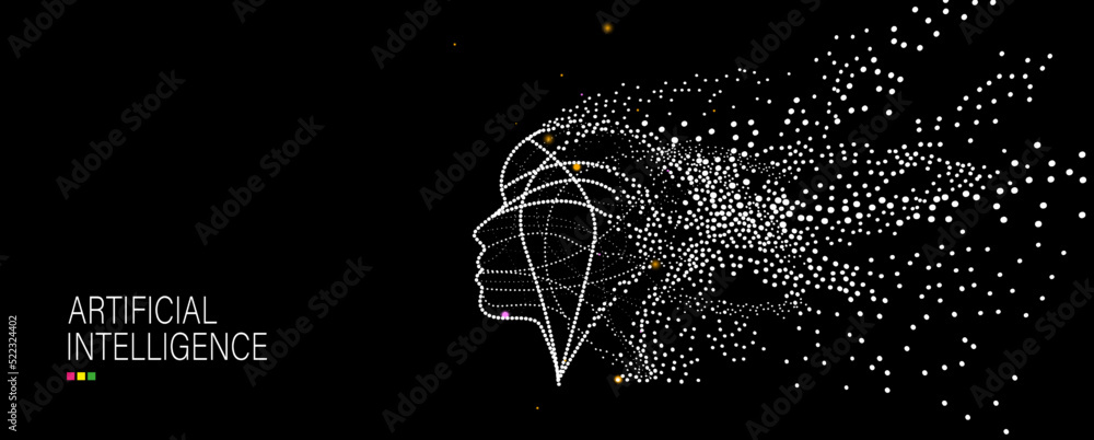 Conceptual technology illustration of artificial intelligence Stock ...