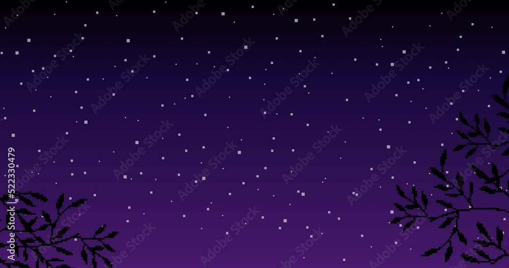Starry sky, pixel background with stars. Pixel art for game, 8 bit ...