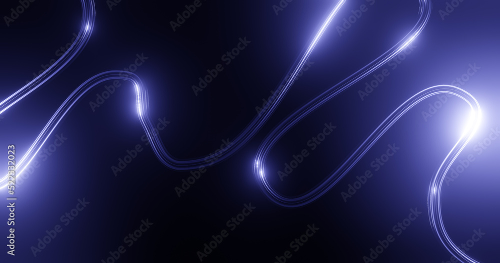 Render with a curved line with bright blue highlights Stock ...