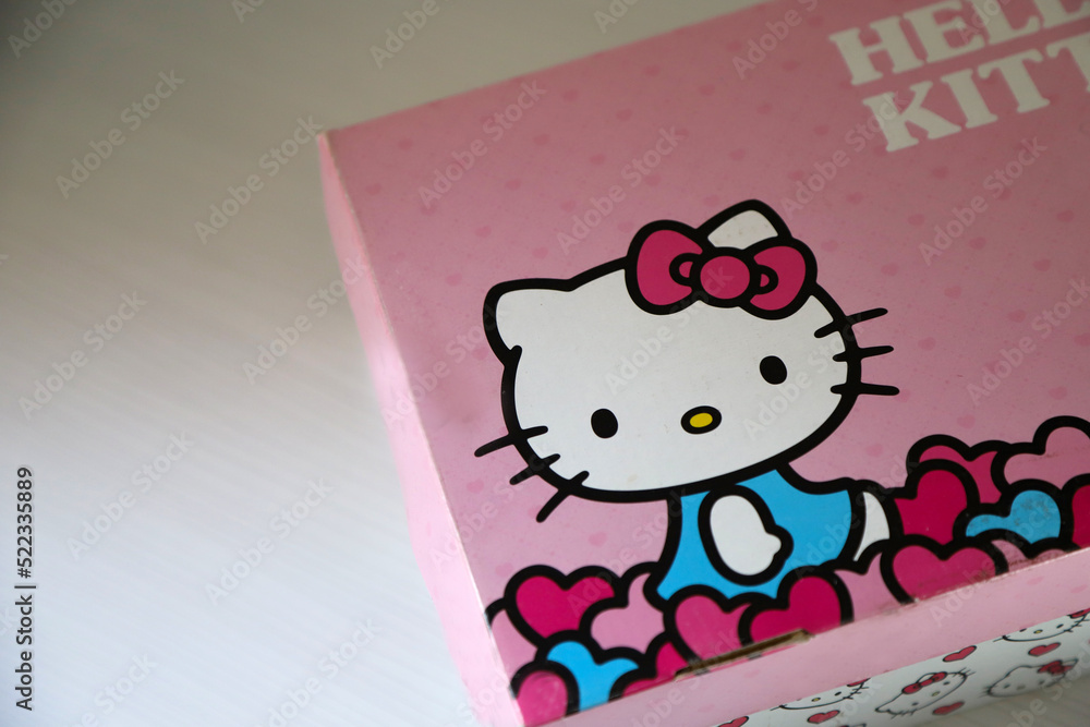 Hello Kitty Box. Famous character. Adorable kitten. Character from ...