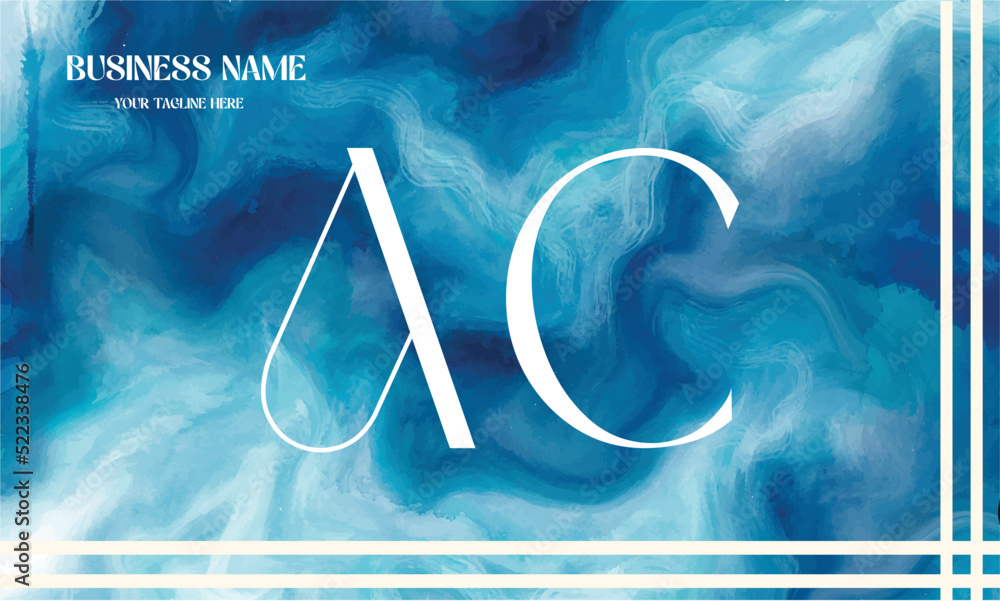 AC initial logo | initial based abstract modern minimal creative logo ...