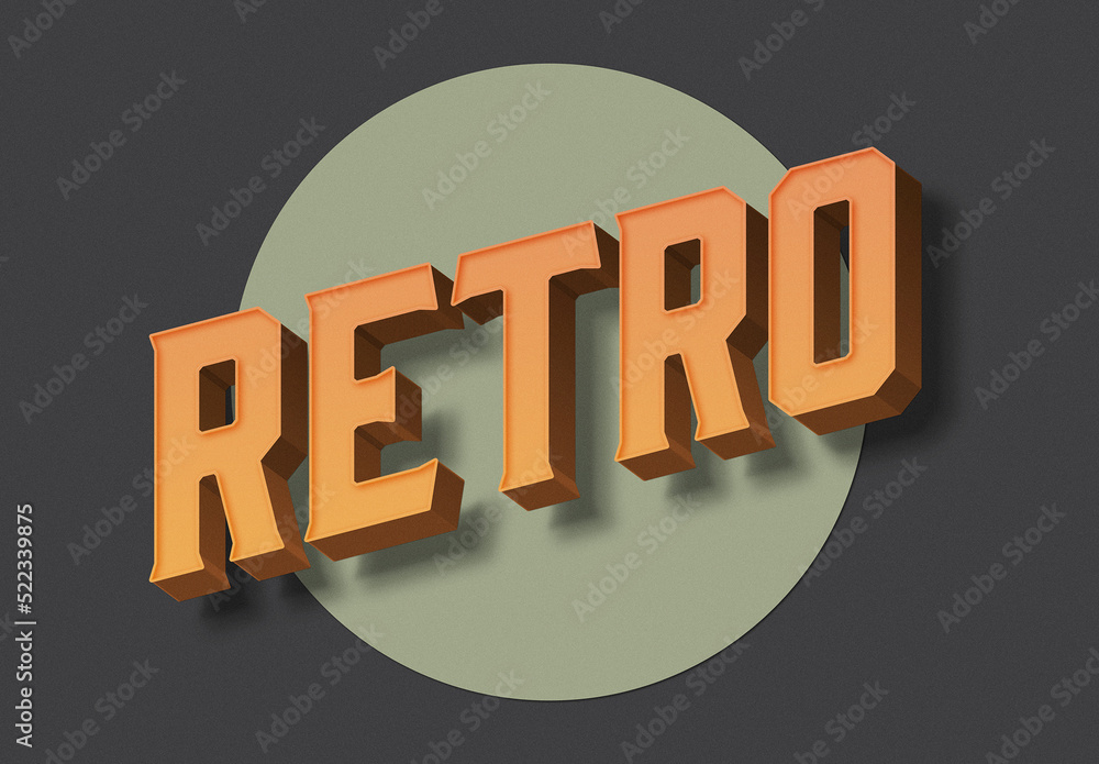 Retro Text Effect Stock Template | Adobe Stock