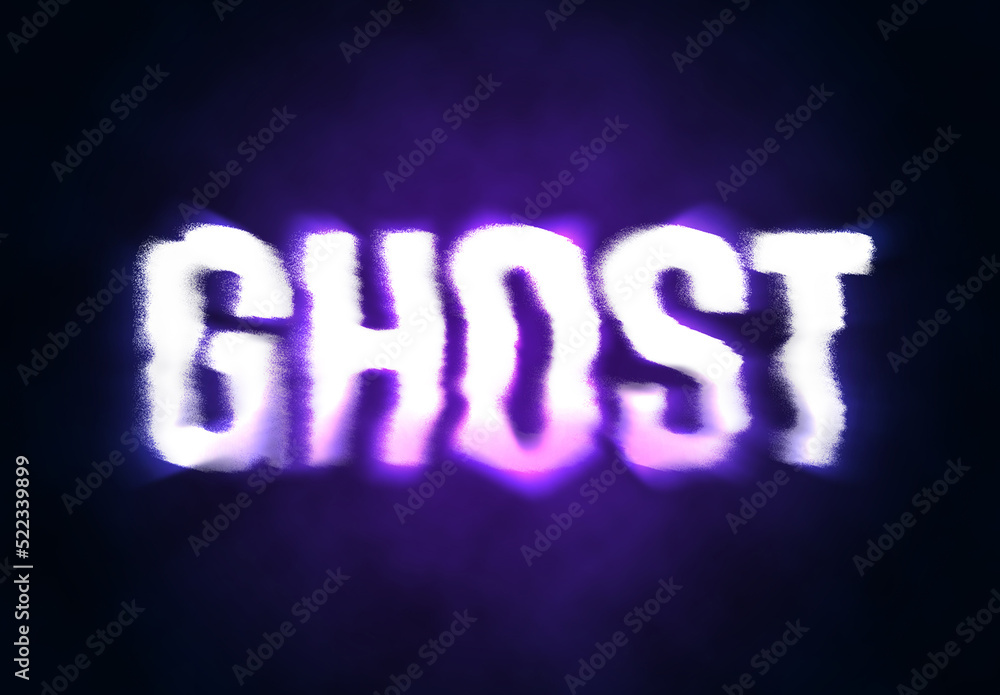 Ghost Text Effect Stock Template | Adobe Stock