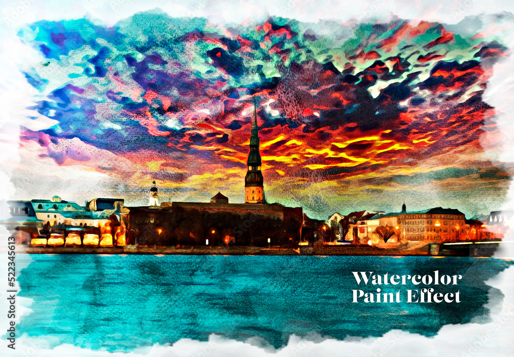 Watercolor Paint Effect Stock Template | Adobe Stock