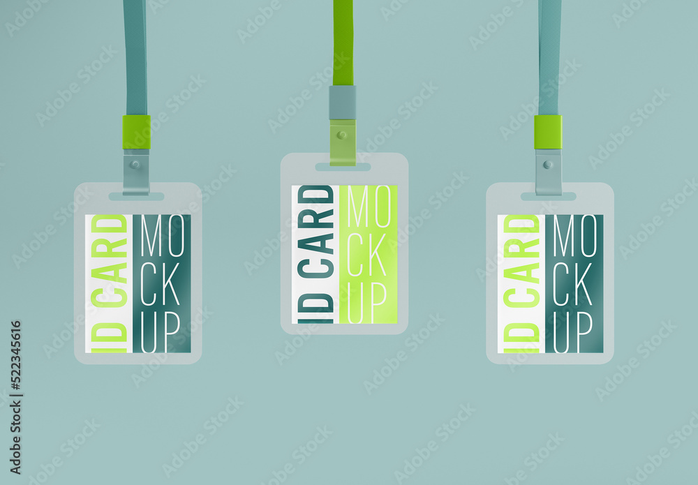 Name Tag Holders Mockup Stock Template | Adobe Stock