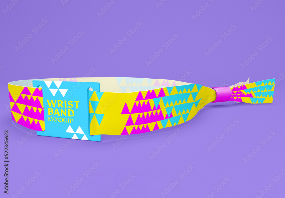 Rfid Wristband Mockup Stock Template | Adobe Stock