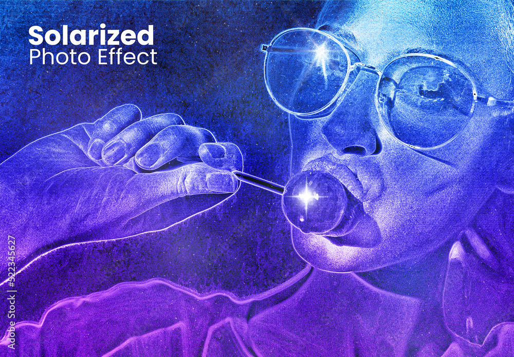 Solarized Photo Effect Stock-Vorlage | Adobe Stock