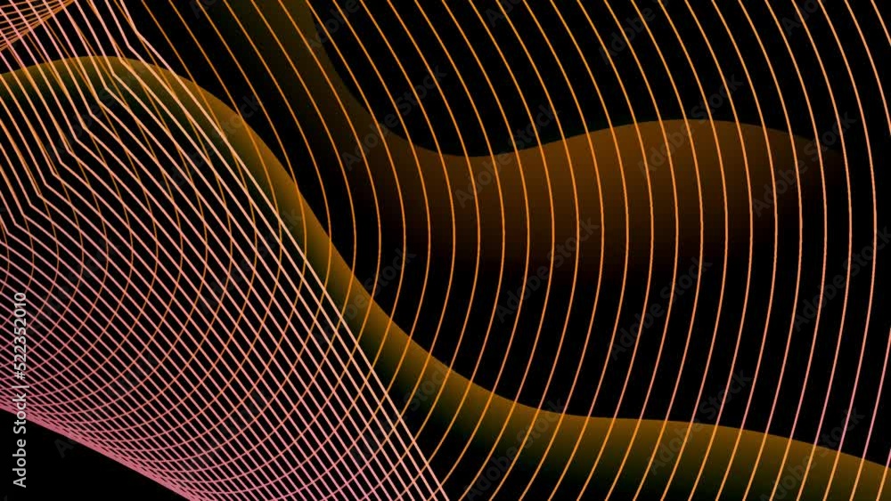 Flowing lines and gradient dynamic background animation, 4k abstract ...