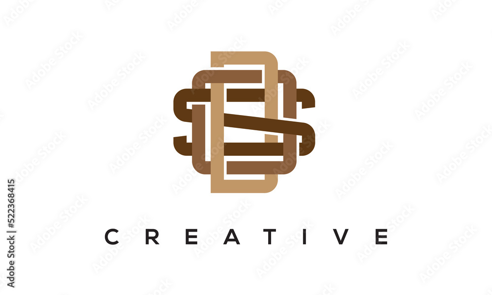 initial DOS, SOD letters monogram, three letters creative modern ...