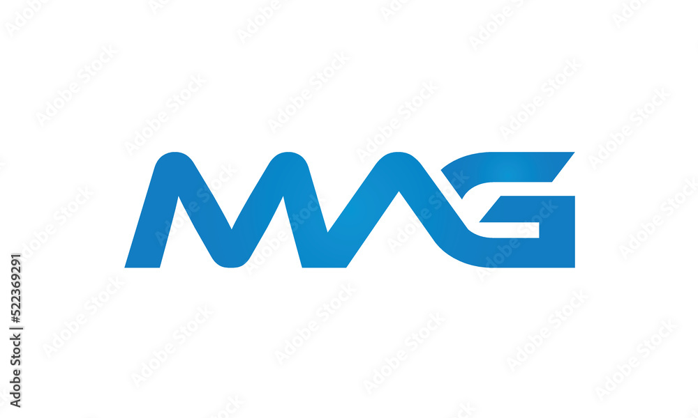 initial MAG creative modern lettermark logo design, linked typography ...