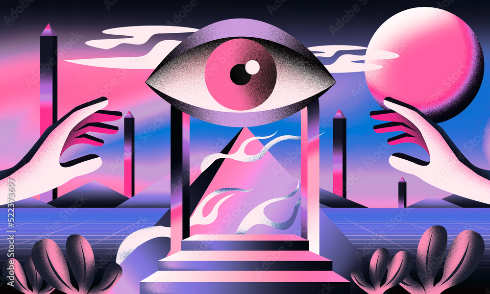 Spiritual, Surreal & Psychedelic Poster art, Synthwave and retrowave ...