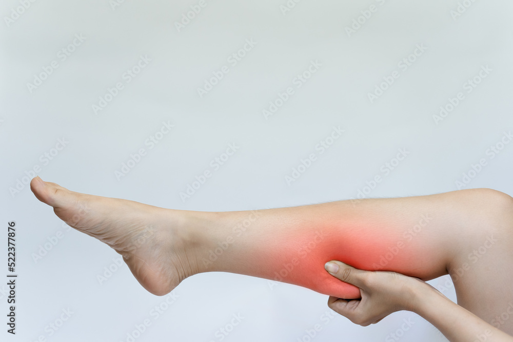 A woman's calf pain may be caused by an injury that causes muscle ...