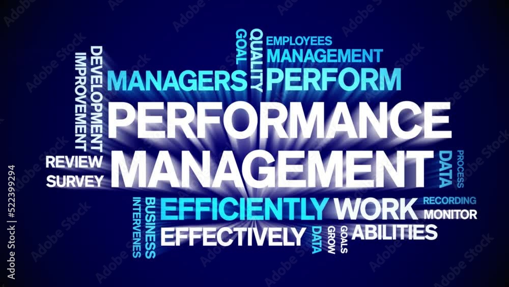 Performance Management animated tag word cloud;text design animation ...
