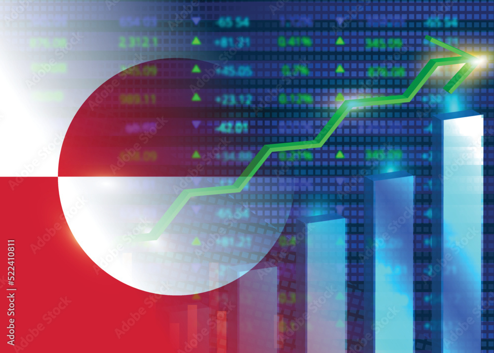 Economic growth in Greenland.Greenland's stock market.Greenland flag ...
