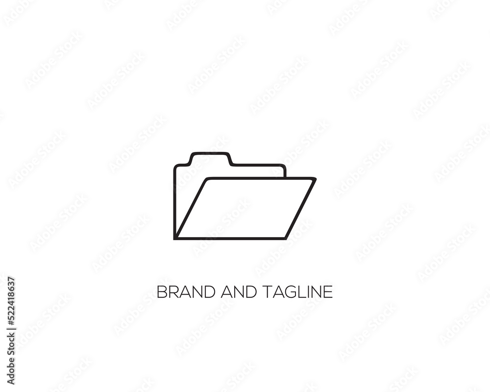 file folder logo design vector illustration. File business and ...