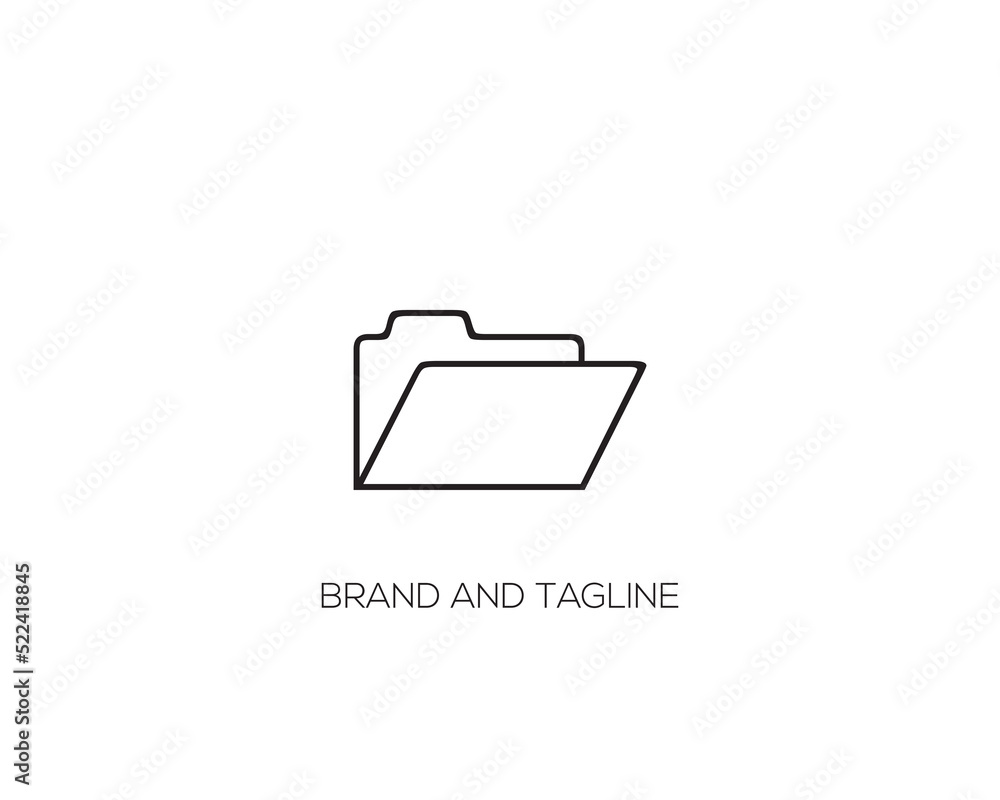 file folder logo design vector illustration. File business and ...