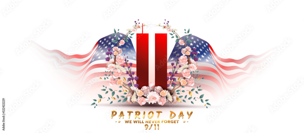 9/11 memorial day September 11.Patriot day NYC World Trade Center. We ...