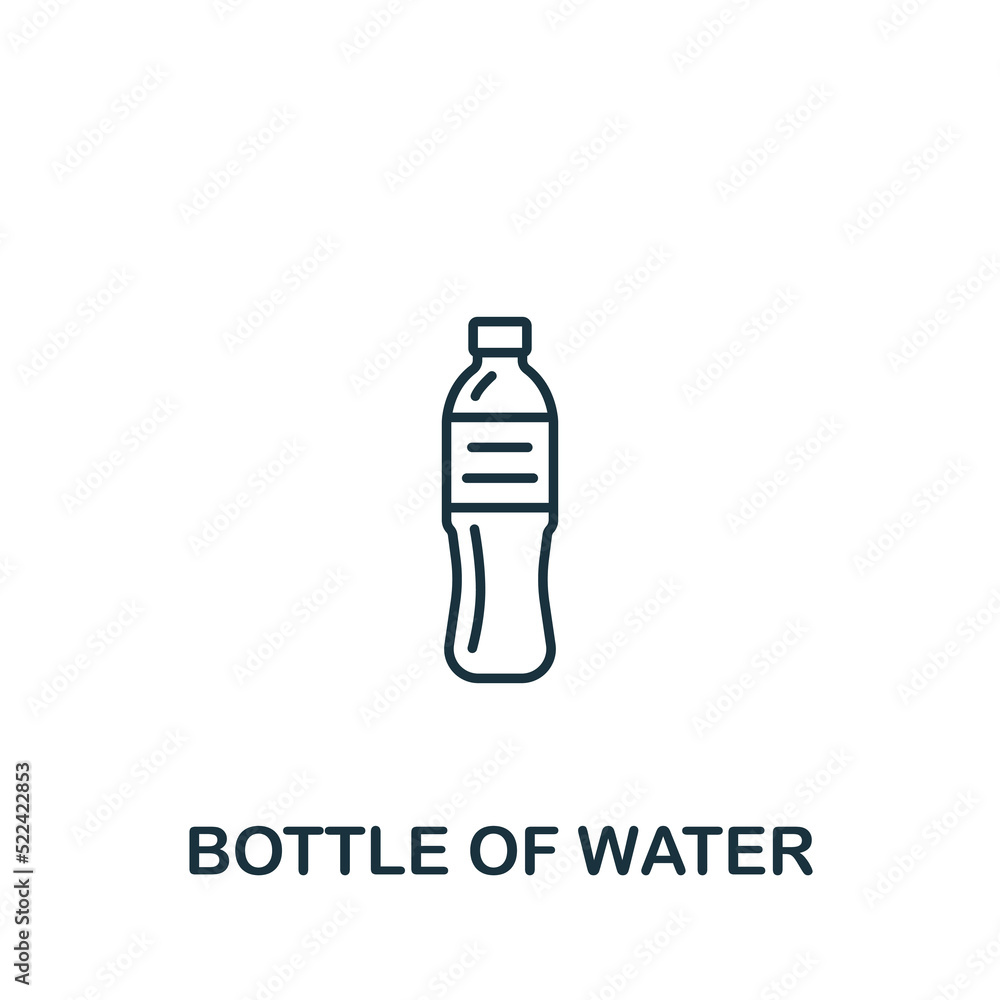 Bottle Of Water icon. Monochrome simple Drinks icon for templates, web ...