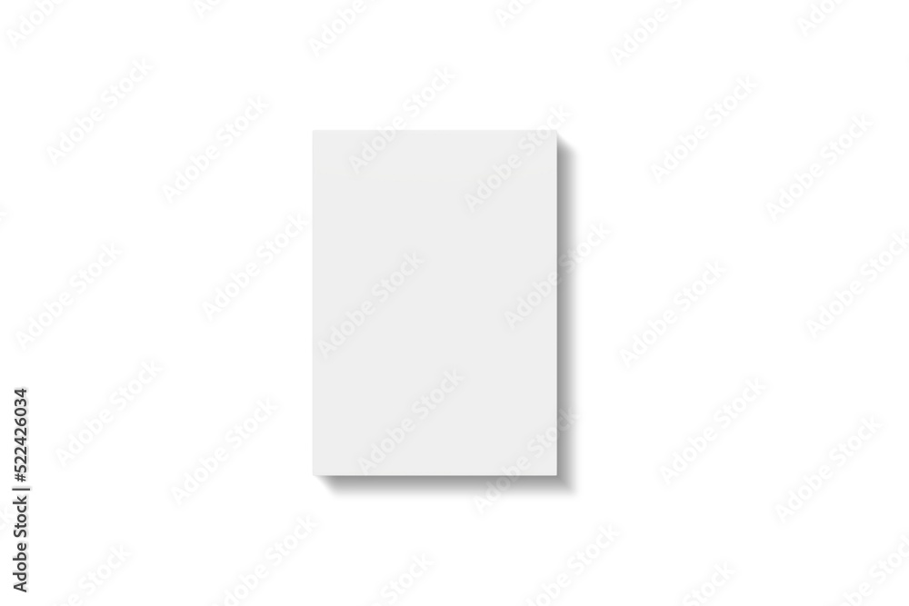 Blank paper illustration for mockup. Flyer or poster. 3D Rendering ...
