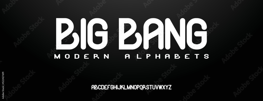 BIG BANG alphabet letters font. Classic Lettering Minimal Fashion Font Designs. Typography ...