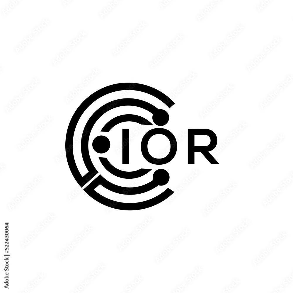 IOR letter technology logo design.IOR creative initials monogram vector ...