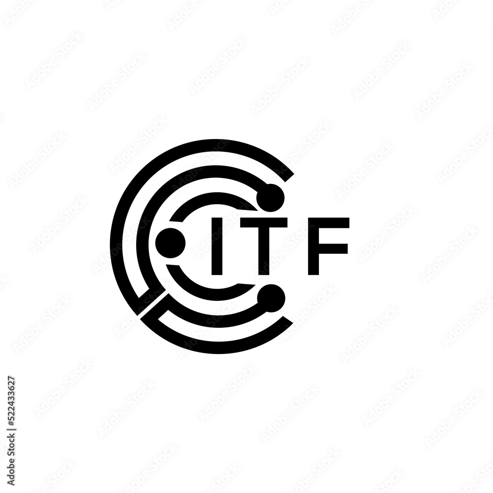 ITF letter technology logo design.ITF creative initials monogram vector ...