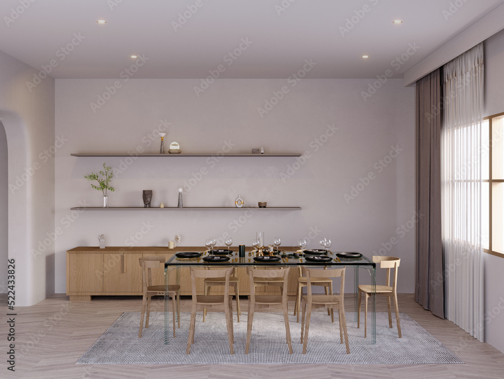 3d rendering,3d illustration, Interior Scene and Mockup,furniture ...