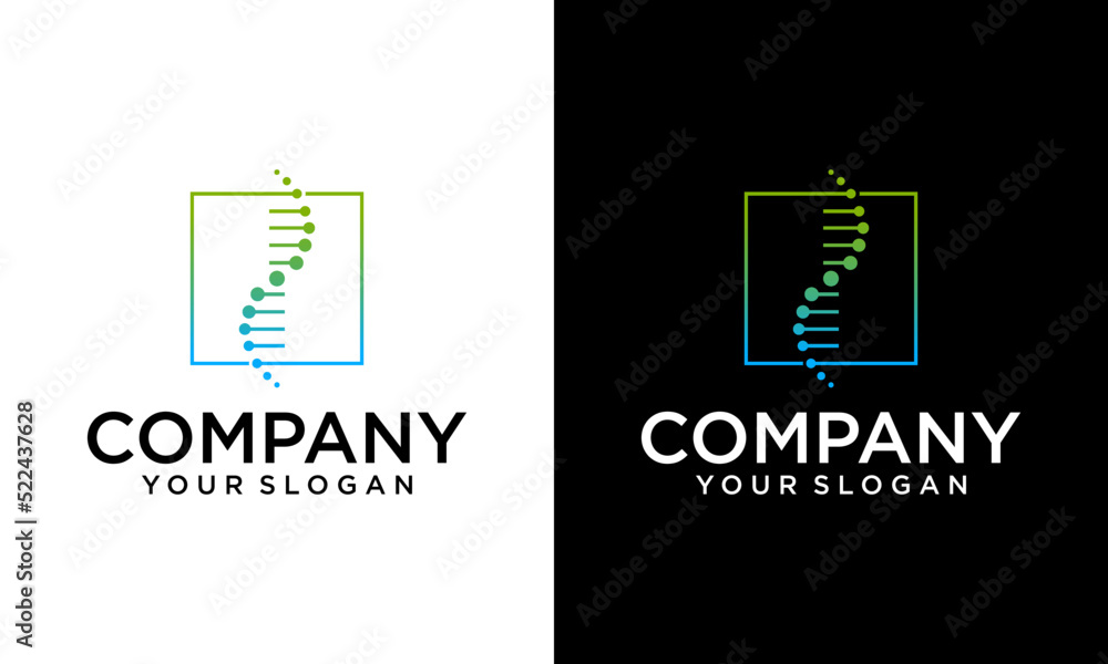 Unique Genetic DNA logo designs concept vector, Square Helix logo ...