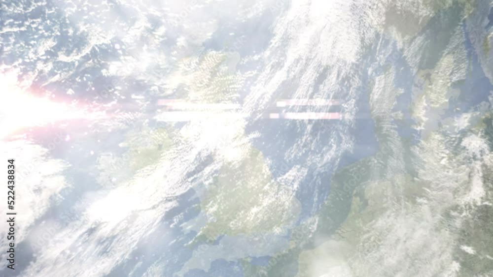 Vidéo Stock Earth zoom in from outer space to city. Zooming on ...