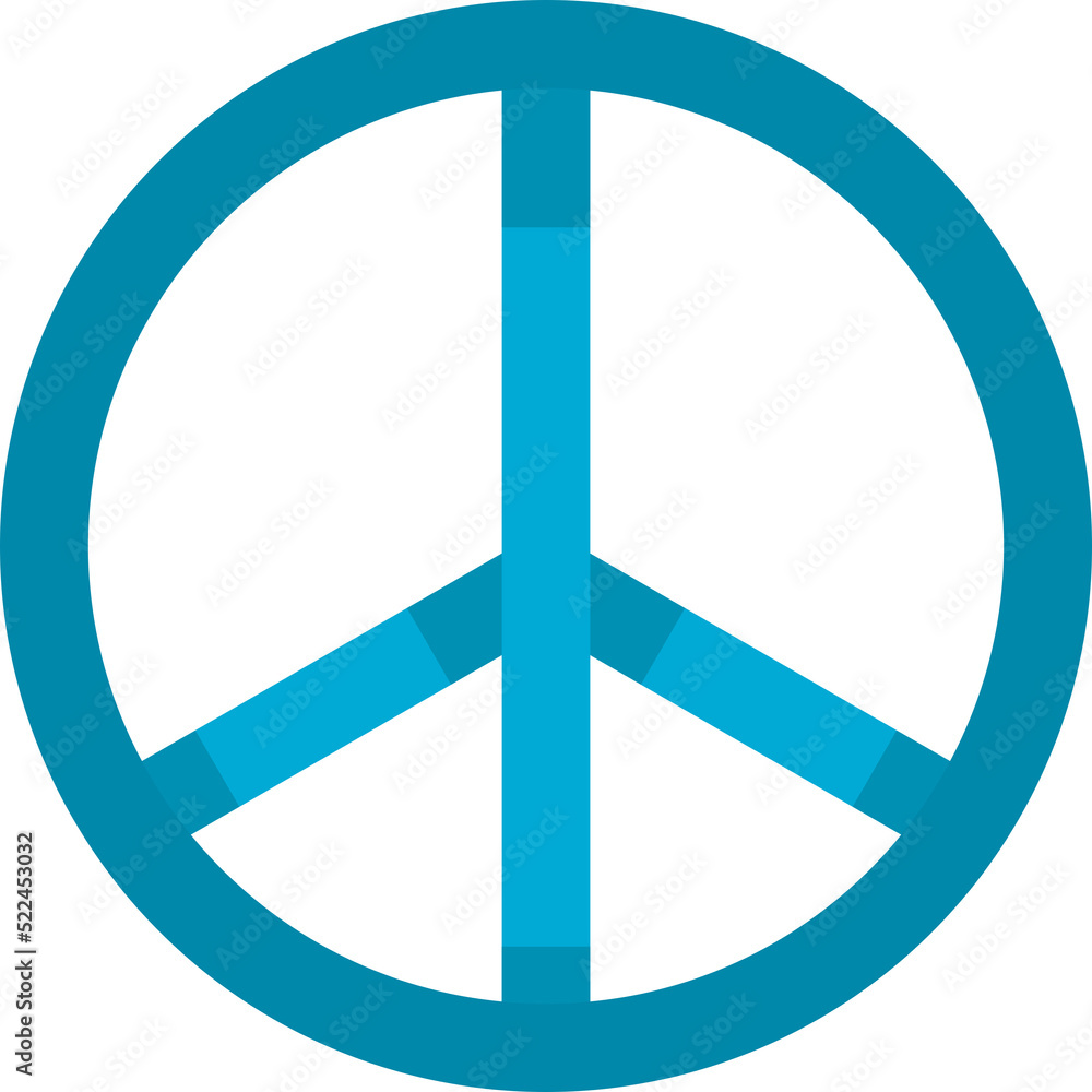 Blue sign of pacifism peace, Concept no war png icon design. Stock ...