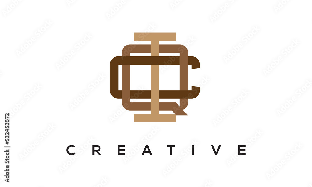 initial IQC, CQI letters monogram, three letters creative modern ...