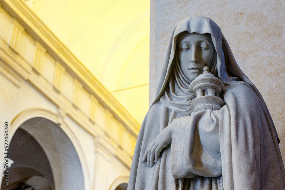 Statue of Saint Clare of Assisi (Santa Chiara), Assisi cathedral ...