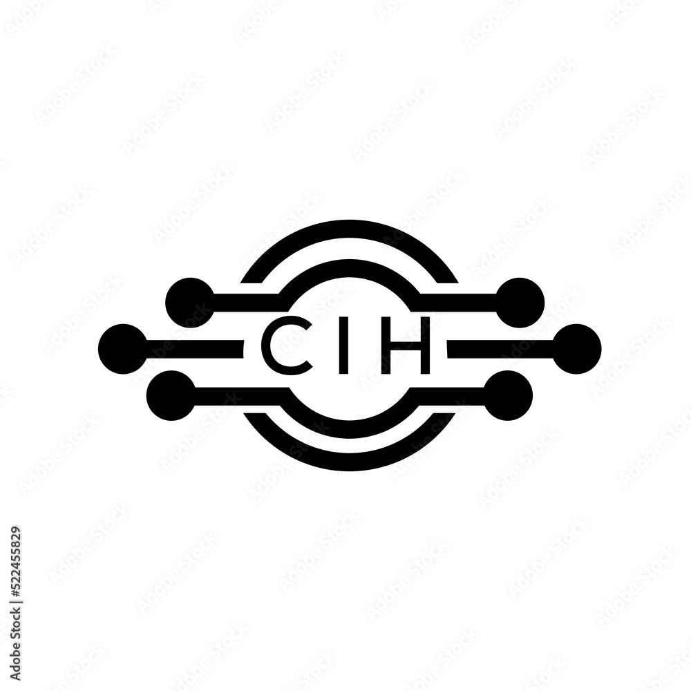 CIH letter logo. CIH best white background vector image. CIH Monogram ...
