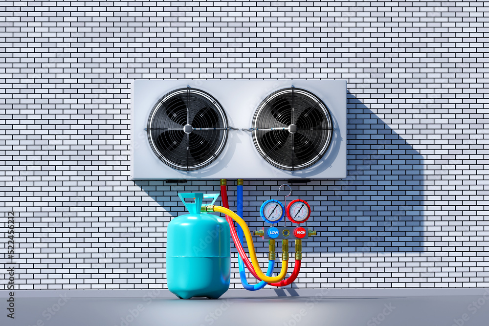 Conditioning equipment. Charging conditioning system with refrigerants ...