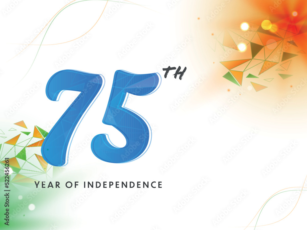 75 Years of Indian Independence Day Celebration Background. Stock ...
