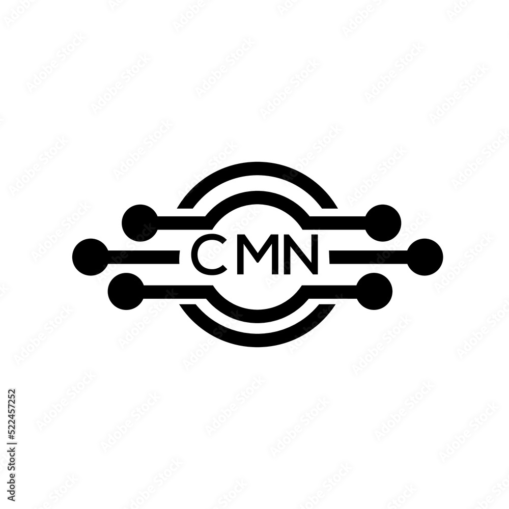 Cmn Letter Logo Cmn Best White Background Vector Image Cmn Monogram Logo Design For