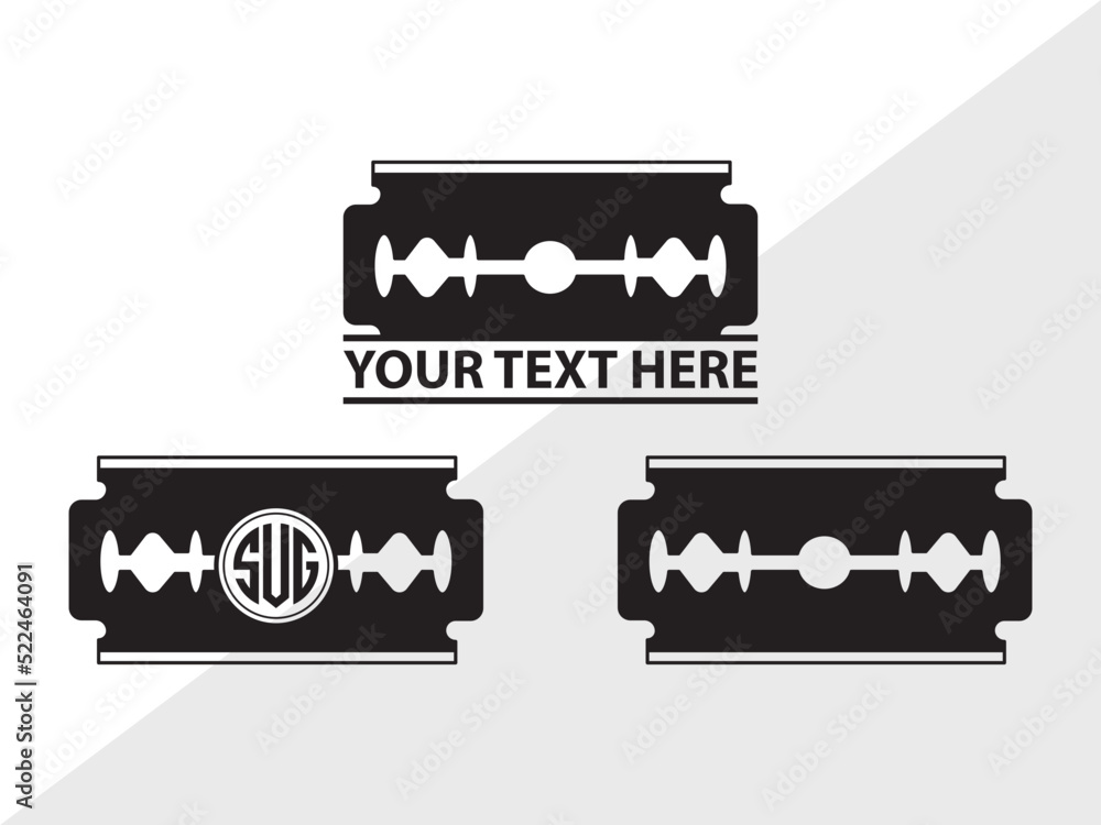 Blade Razor Monogram SVG | Blade Razor SVG | Blade Svg | Razor Svg ...