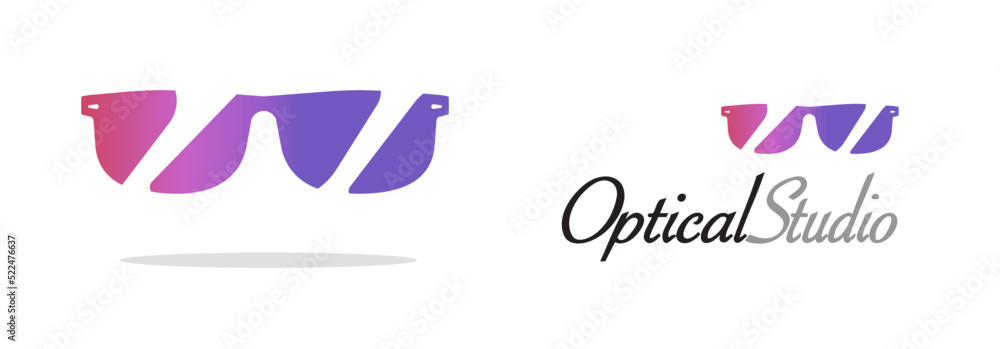 Glasses eyesight studio logo vector or sunglasses eyeglass logotype ...