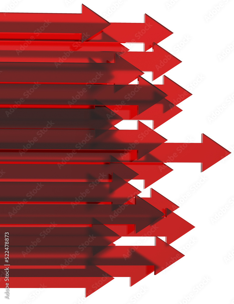 Red arrow. Growing business background concept.3D rendering. Stock ...