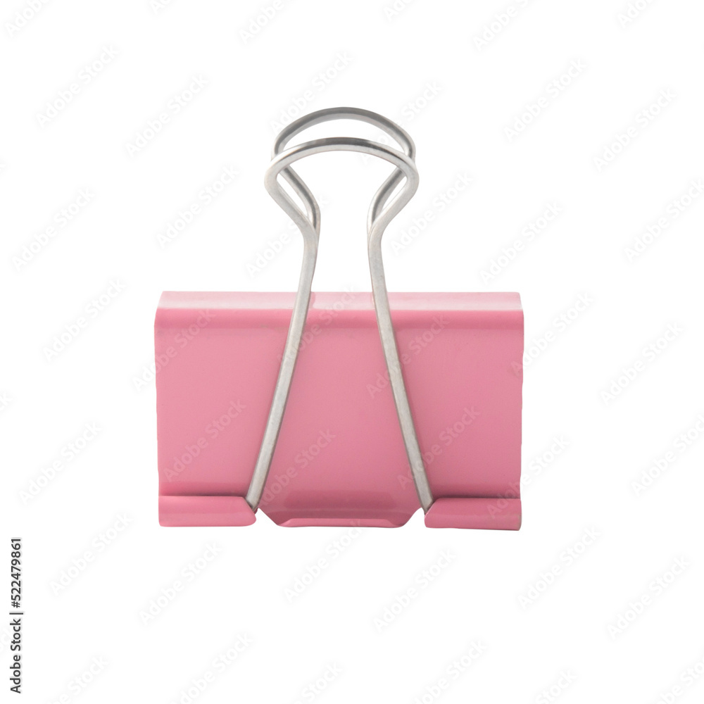 Pink paper clip mockup, Cutout. Stock Photo | Adobe Stock