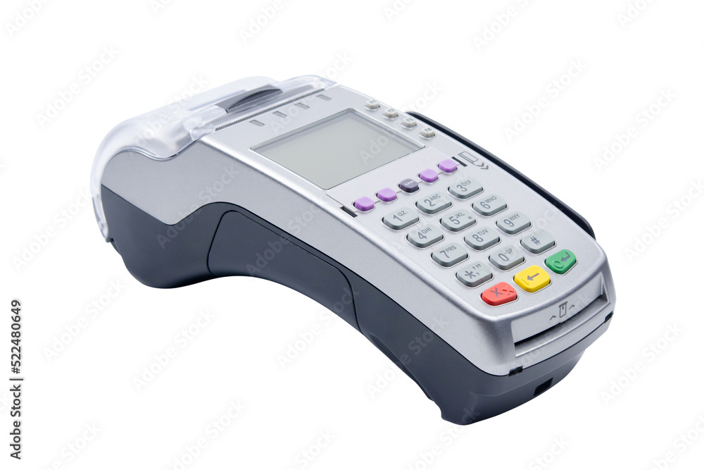 EDC machine or electronic data capture machine isolated on white ...