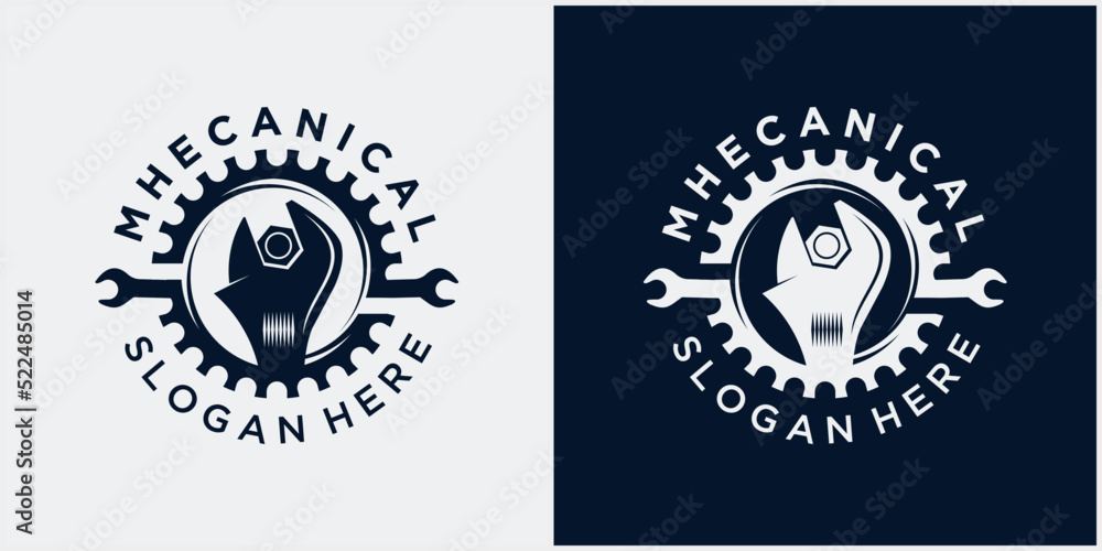 engine repair mechanic logo, Service, maintenance, Automotive and ...