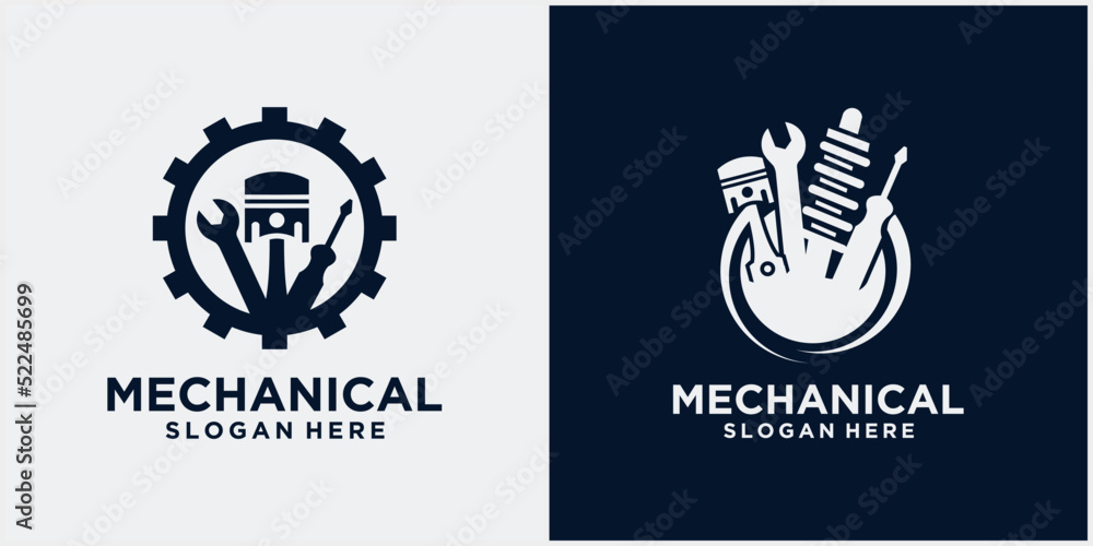 engine repair mechanic logo, Service, maintenance, Automotive and ...