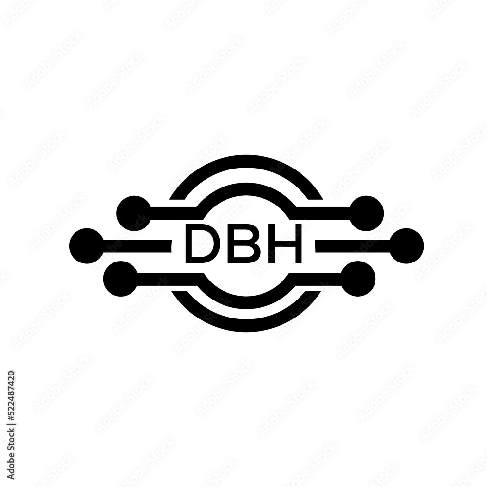 DBH letter logo. DBH best white background vector image. DBH Monogram ...