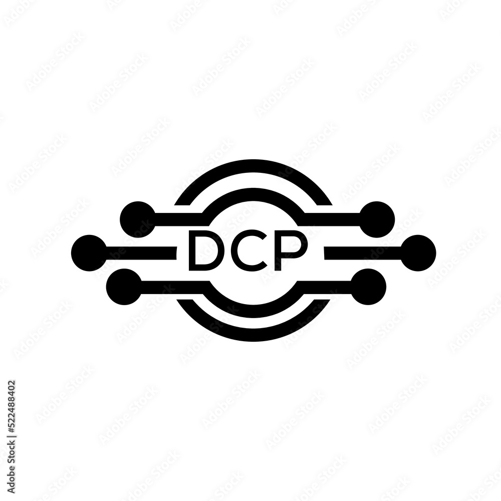 DCP letter logo. DCP best white background vector image. DCP Monogram ...